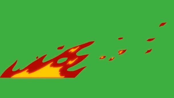 Loop Animation Fire Green Screen Background — Stock Video © bithkobith ...