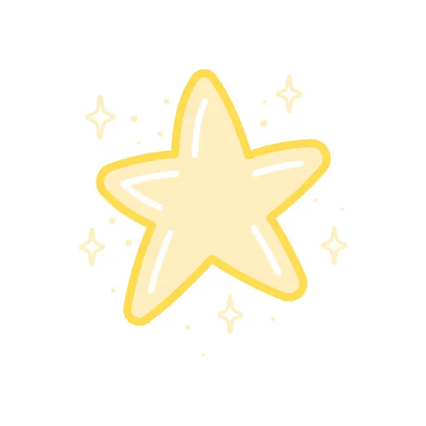 Cute Simple Star Simple And Cute Yellow Star With A Sweet Smile