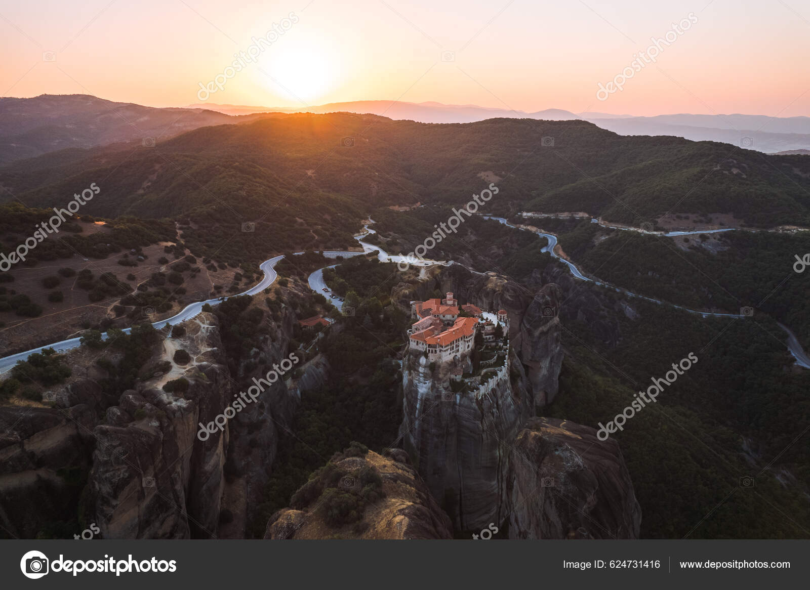 Aerial View Monasteries Trinity Breathtaking Pictures Valley Landmark ...
