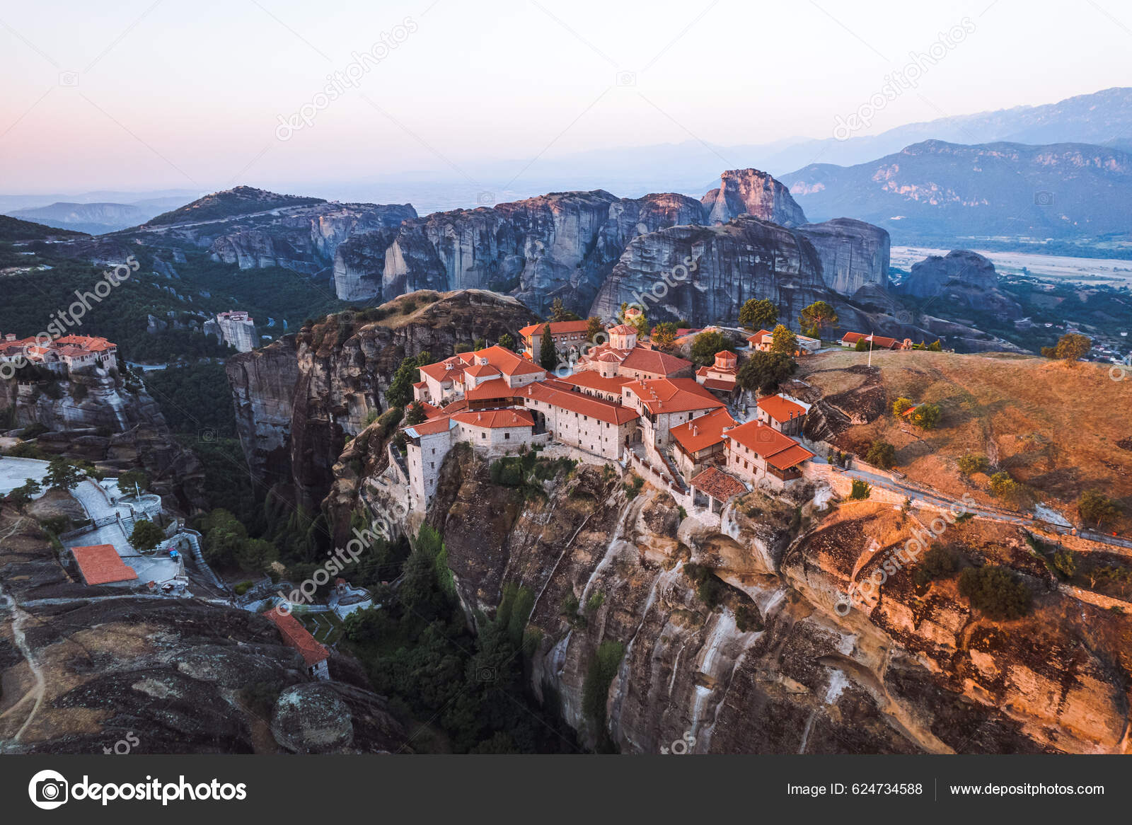 Aerial View Monasteries Trinity Breathtaking Pictures Valley Landmark ...