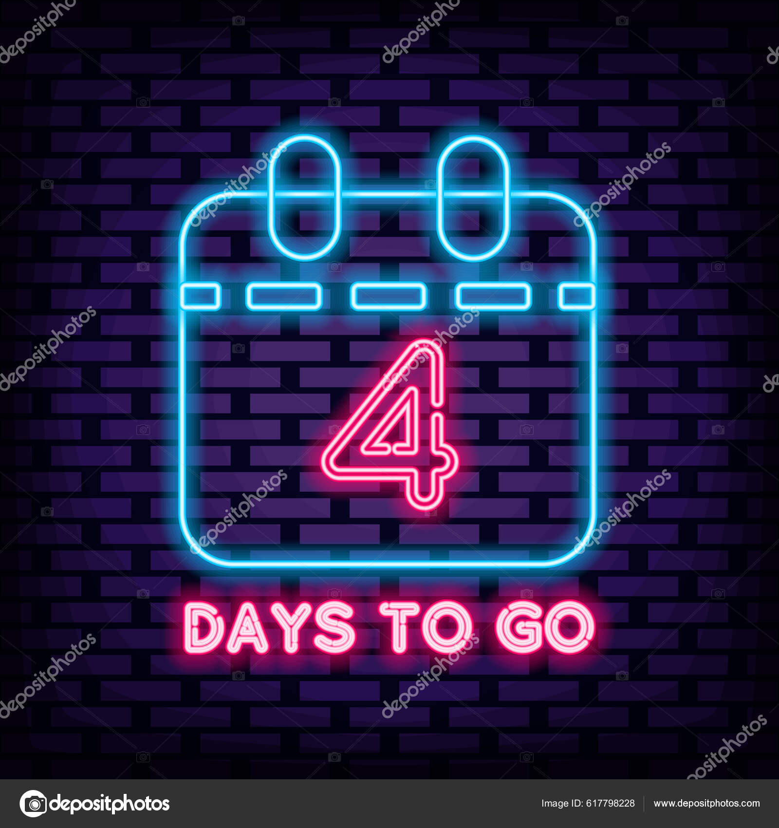 Days Neon Signboards Bright Signboard Announcement Neon Signboard ...