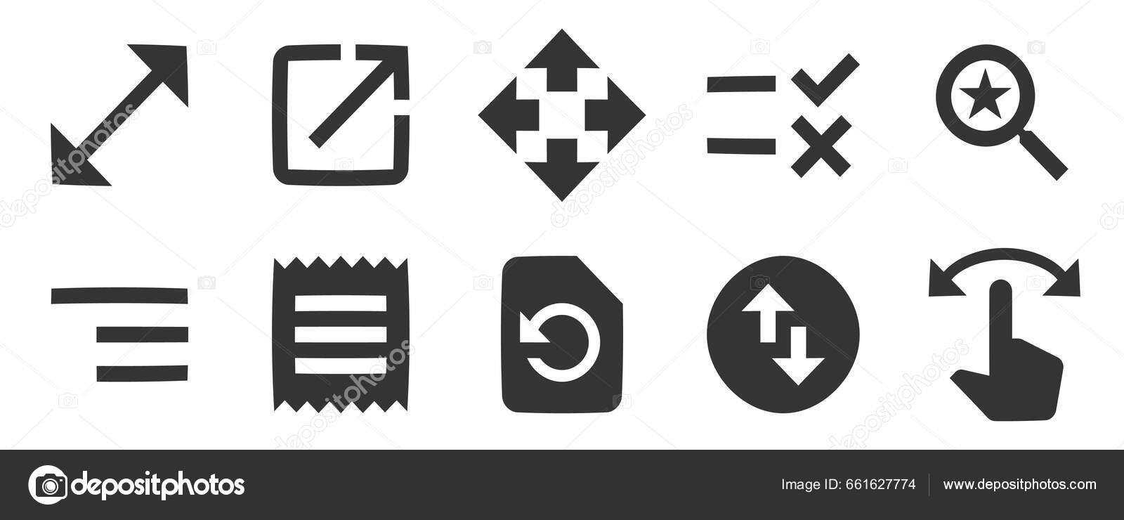 Conjunto Iconos Acciones Iconos Línea Delgada Moderna Delinear Signos ...