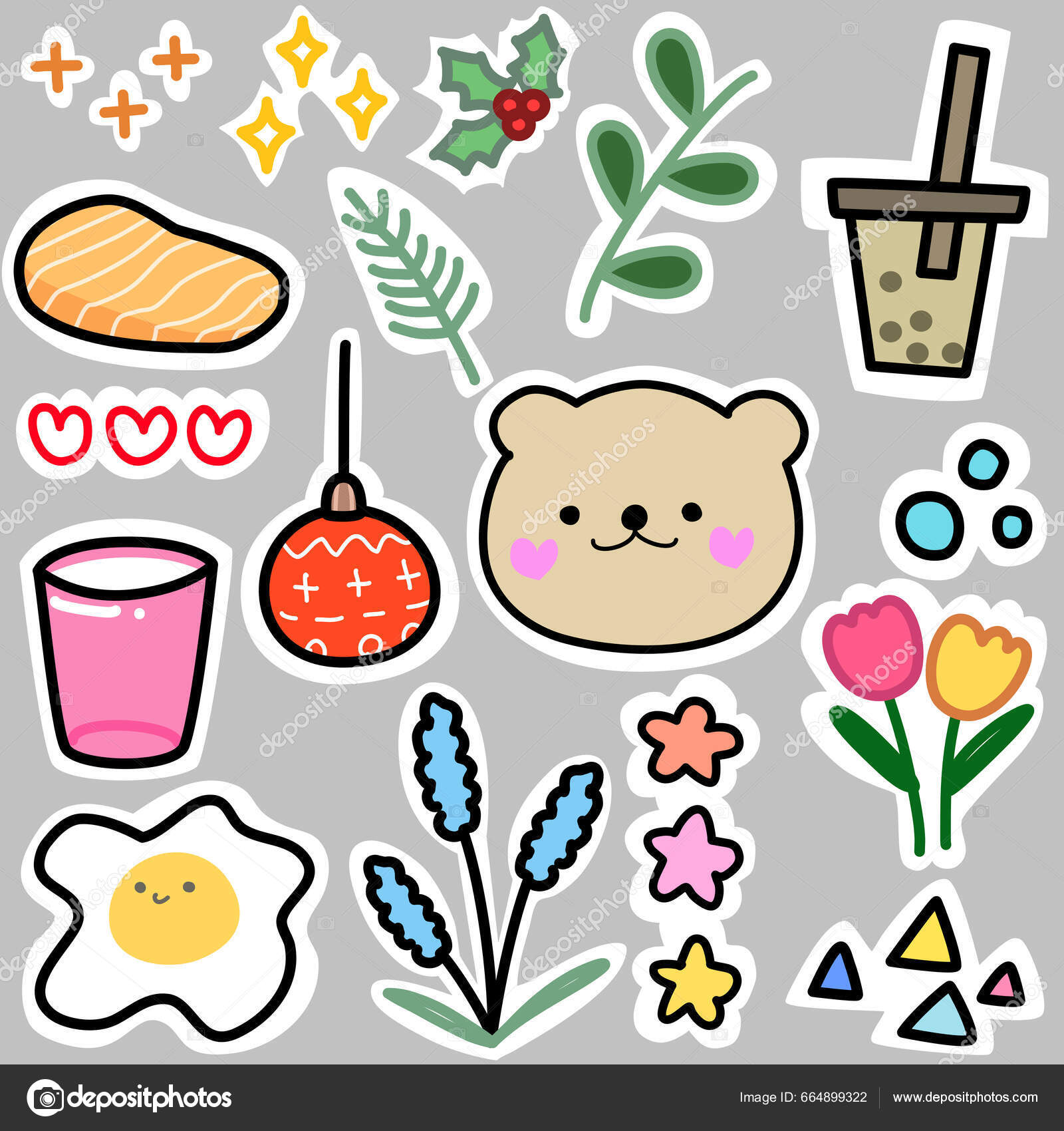 Stickers Stickers Set Stock Vector by ©TongmonDraw_1991 664899322