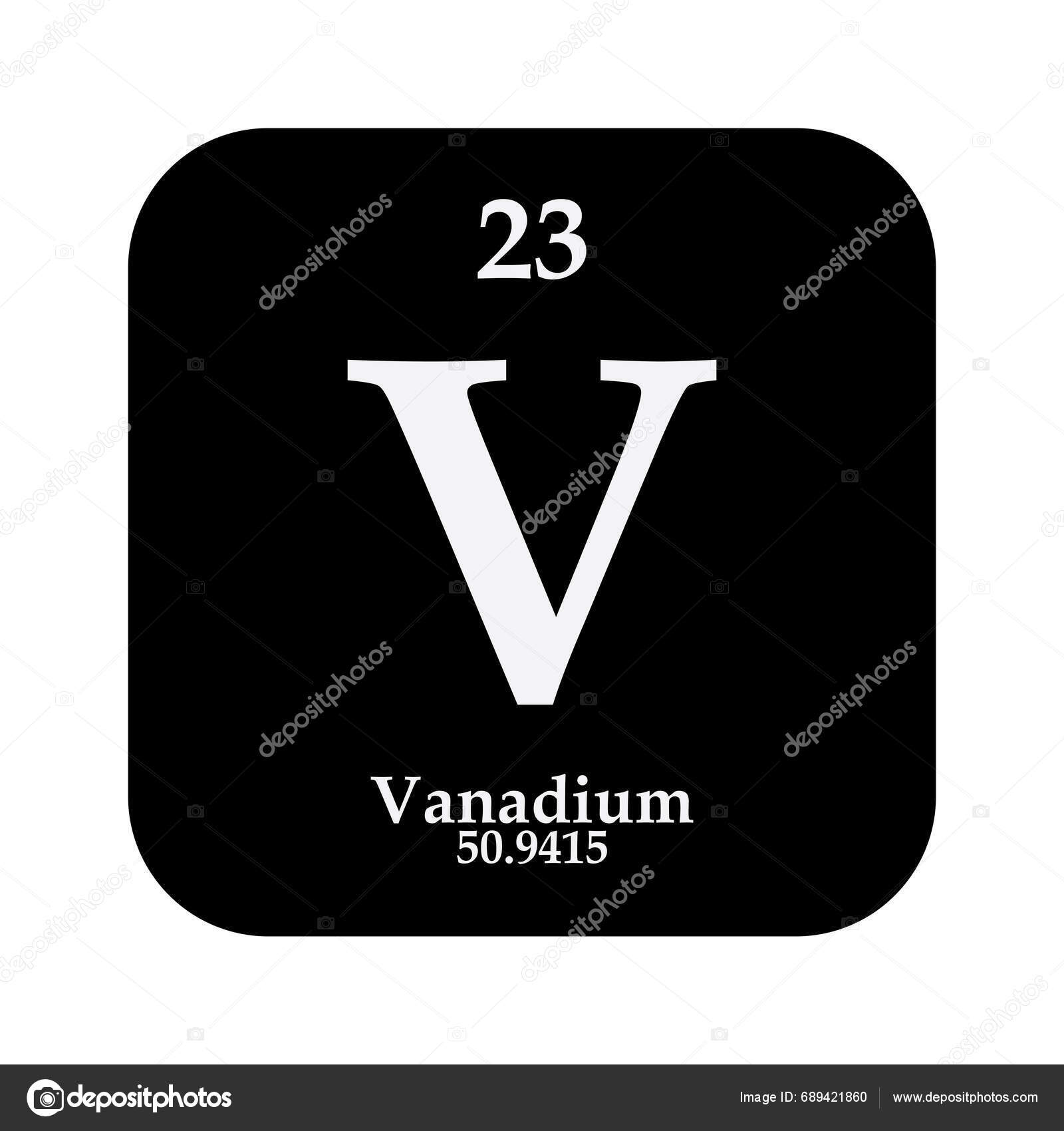 Vanadium Chemistry Icon Chemical Element Periodic Table Stock Vector by ©linagombong.gmail.com ...