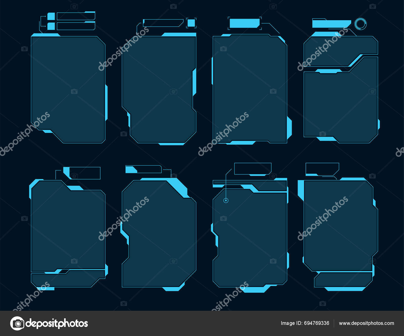 Futuristic Plates Text Cosmic Footnote Headings Modern Computers ...