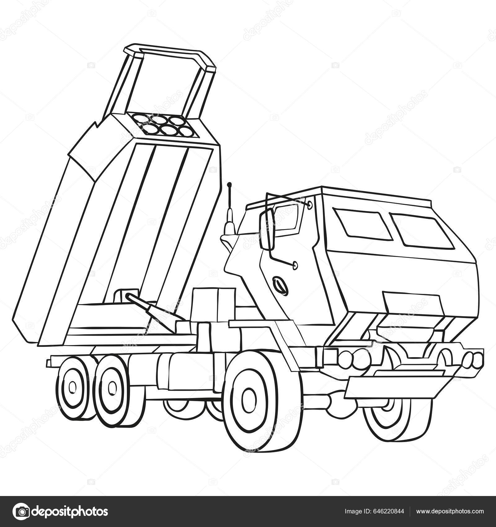 Himars Doodle Fill Color M142 High Mobility Artillery Rocket System ...