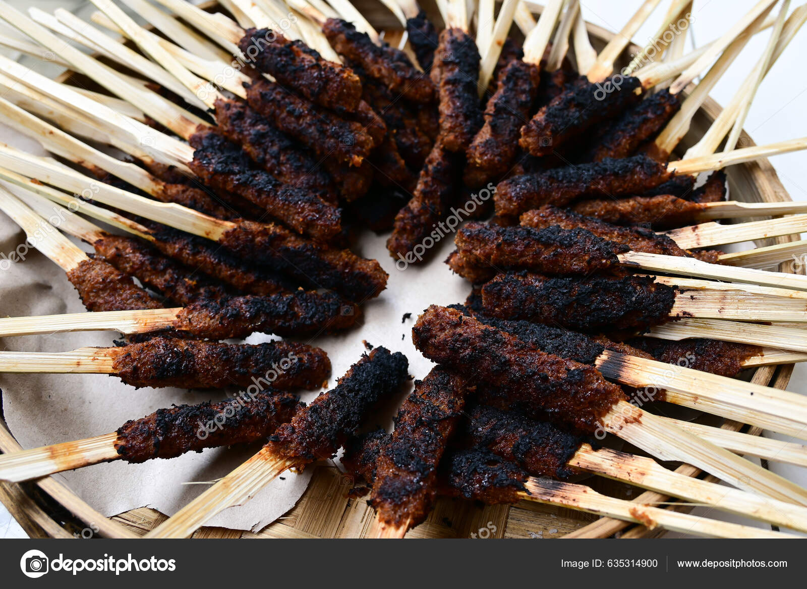 Satay Lilit Bali Using Pork Brown Sugar Grated Coconut — Stock-foto ... Satay Lilit Bali Using Pork Brown Sugar Grated Coconut — Stock-foto ...