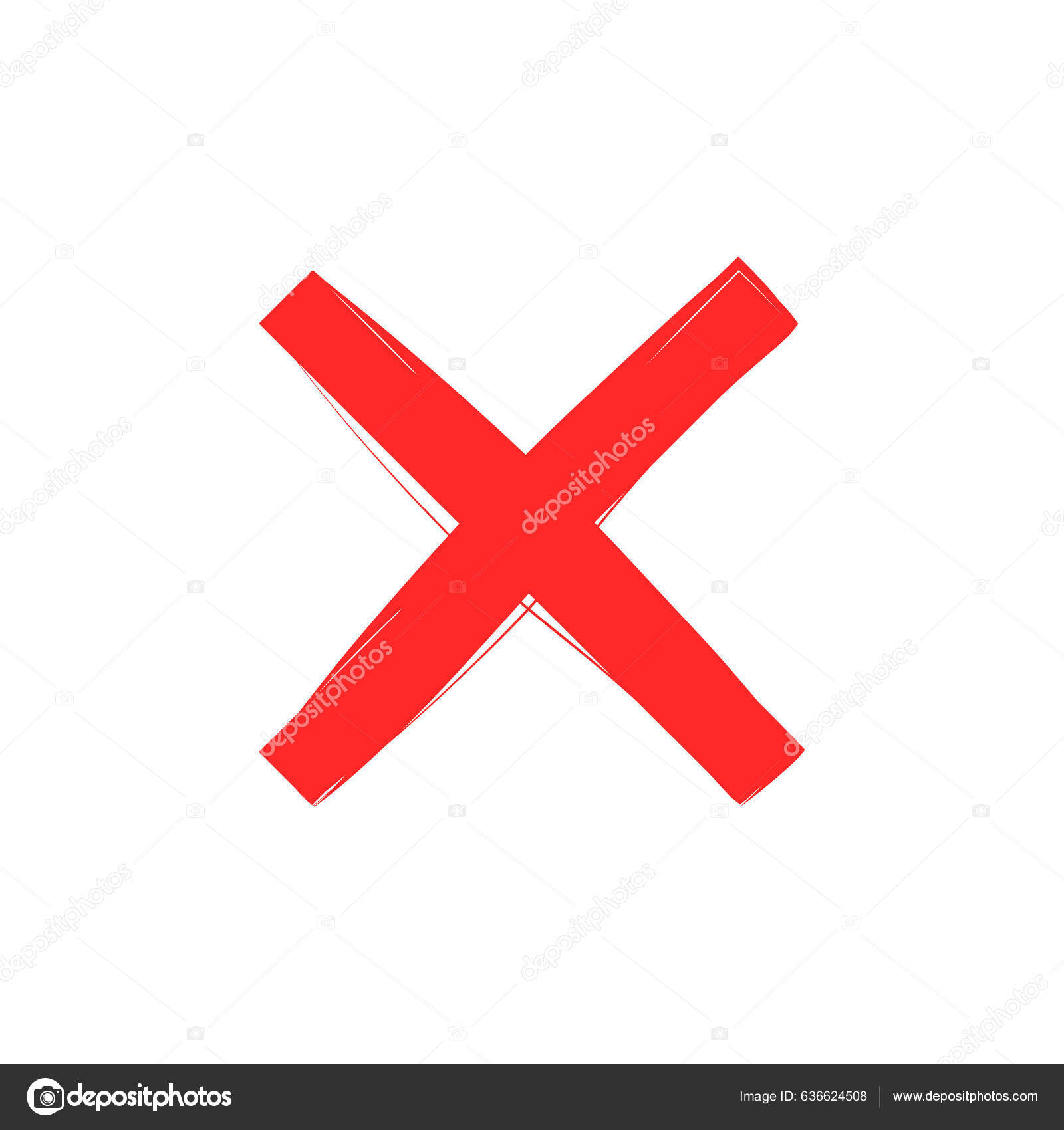 Red Cross Check Mark Vector Icons Websites Applications Incorrect Signs ...