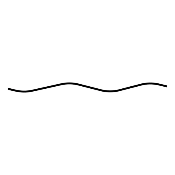 Wave Line Wavy Zigzag Lines Vector Black Underlines Smooth End Stock Vector By ©mafinstock 636687398