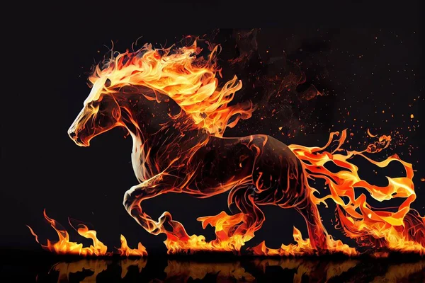 Ice Flame Horses