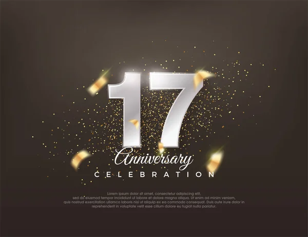 Unique Classic Number Anniversary Celebration Luxurious Design Stock ...