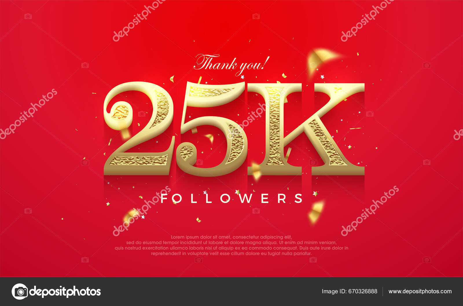 25K Number Say Thank You Social Media Post Banner Poster Stock Vector ...