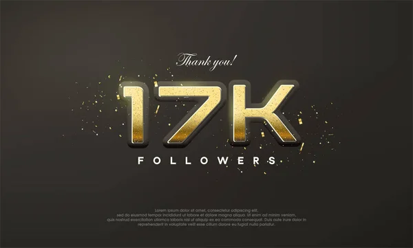 Thank You 16K Followers Background Shiny Luxury Gold Design Stock ...