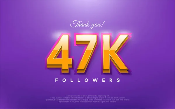 41K Followers Design Thank You Soft Pink Color Stock Vector by ...