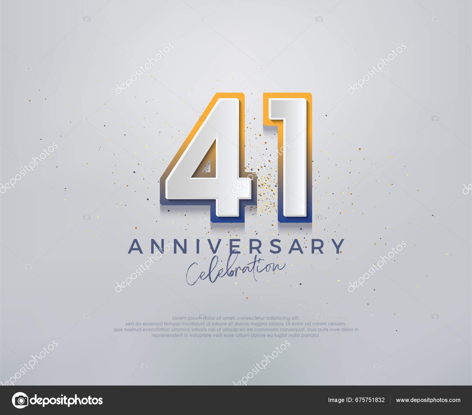 Modern Colorful Premium Vector Design 41St Anniversary Celebrations ...