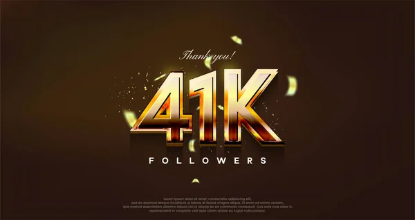 41K Followers Design Thank You Soft Pink Color Stock Vector by ...