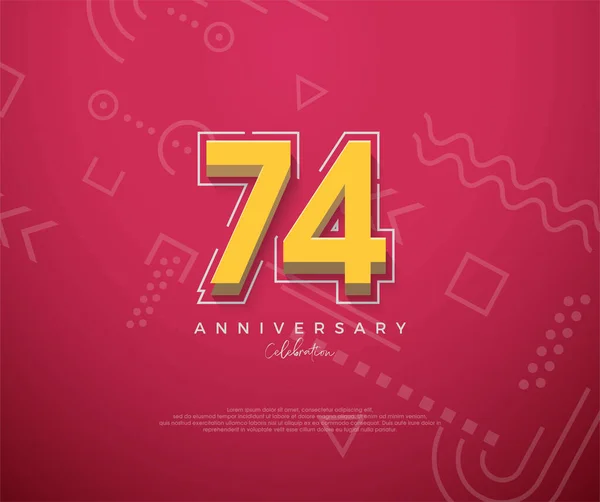 54Th Anniversary Cartoon Design Clean Red Background Premium Vector ...
