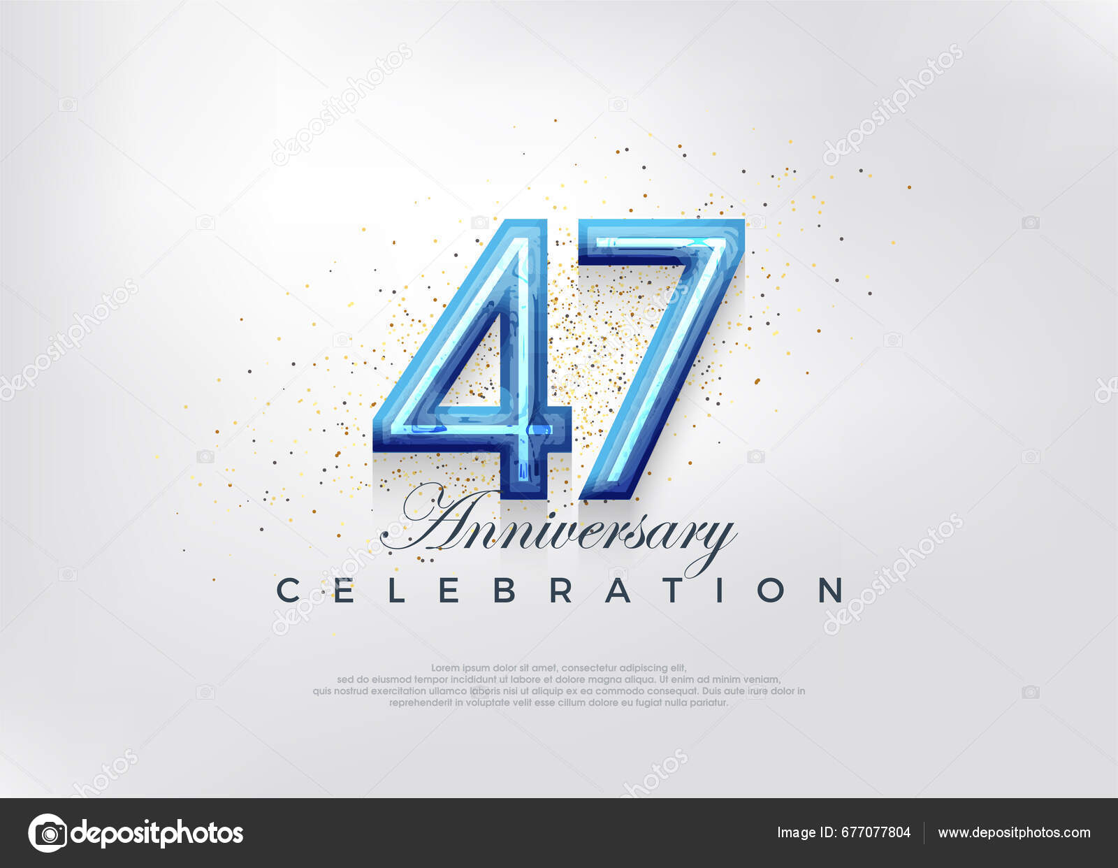 47Th Anniversary Celebration Design Celebration Premium Vector ...