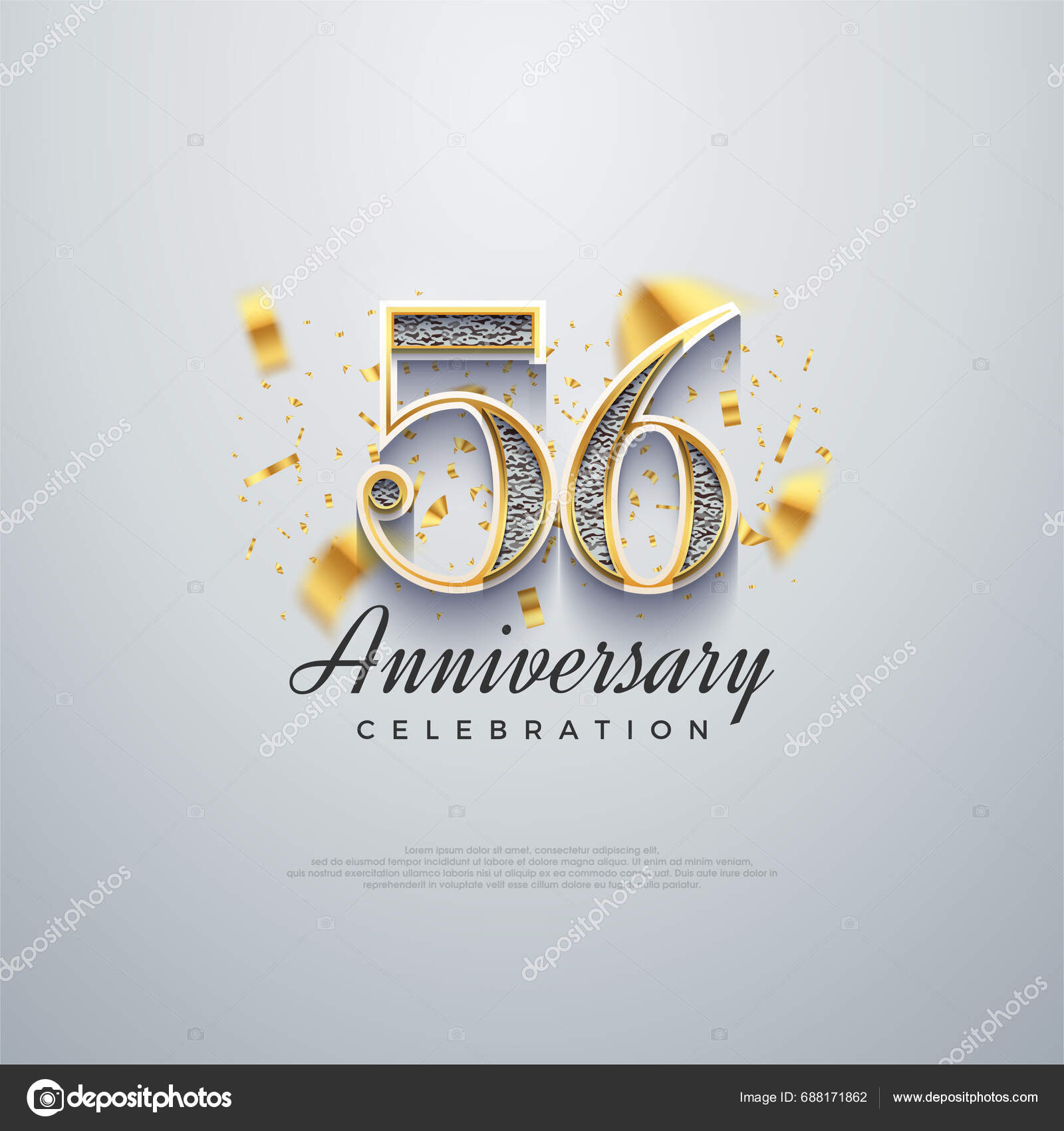56Th Anniversary Number Shiny Luxury Premium Vector Backgrounds Premium ...