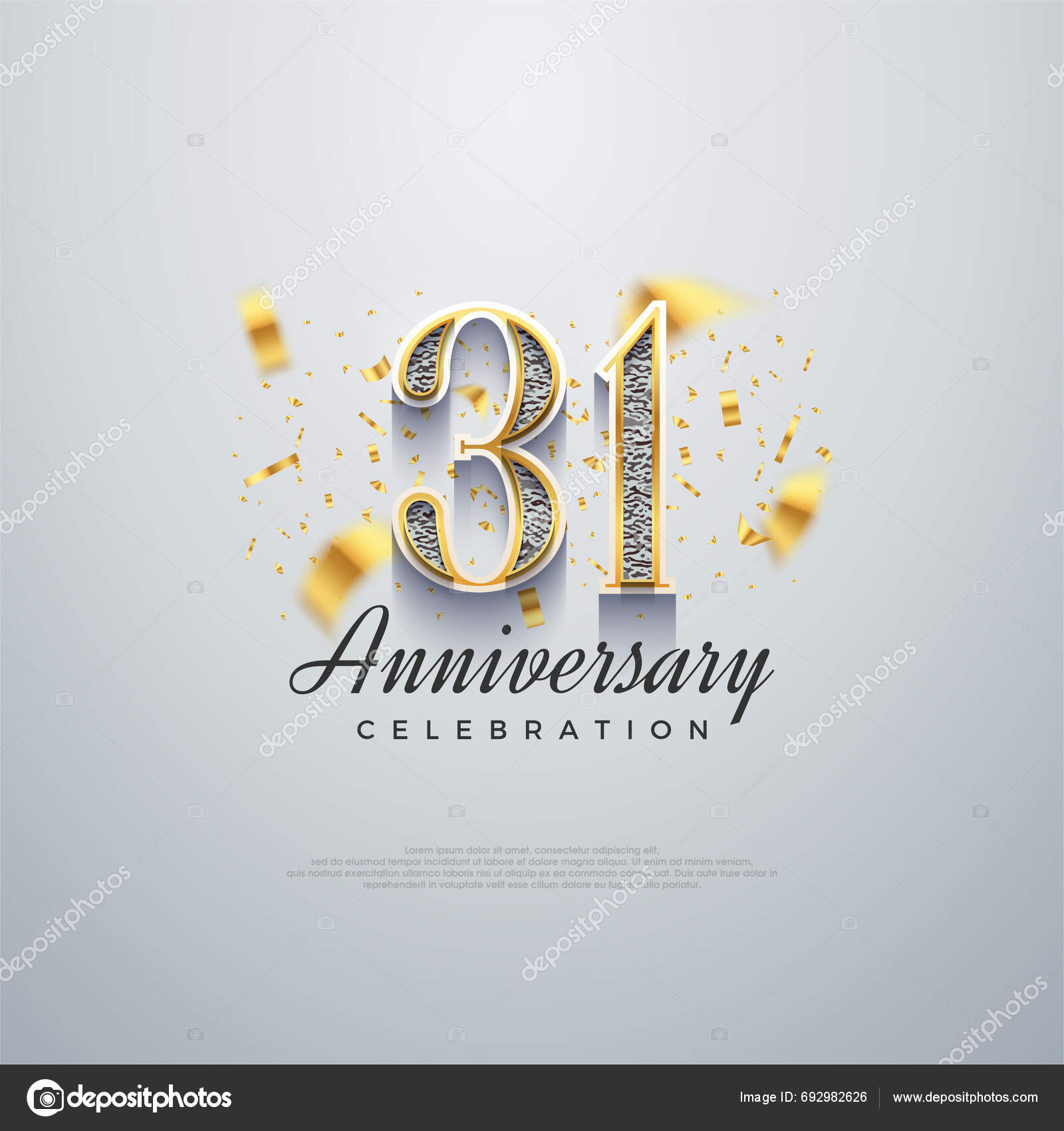 31St Anniversary Number Shiny Luxury Premium Vector Backgrounds Premium ...