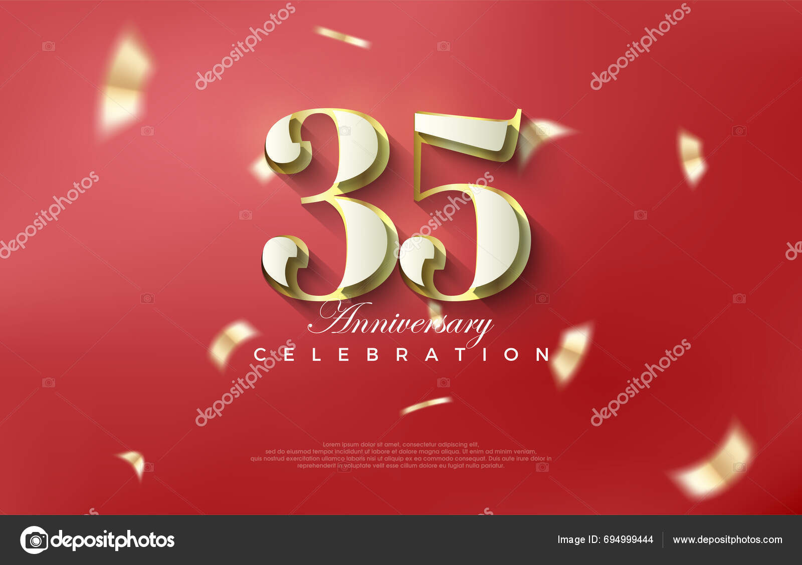 Luxury 35Th Anniversary Classic Numbers Premium Vector Backgrounds ...