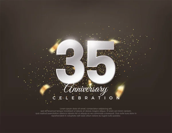 Bold Number 35Th Premium Design 35Th Anniversary Celebration Premium ...
