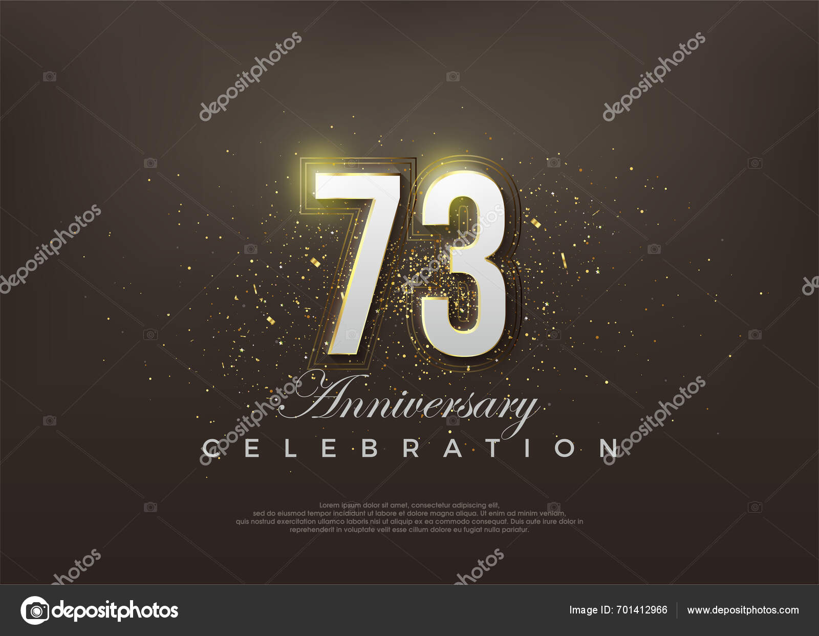 Elegant 73Rd Anniversary Number Premium Vector Backgrounds Premium ...