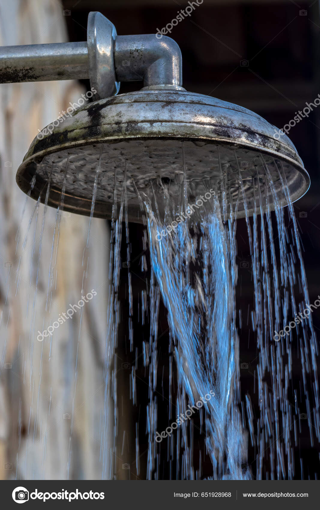 Stone Wall Shower Falling Water Outdoors Swimming Pool Brazil — Stock ...