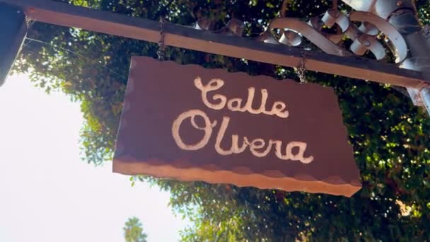 Calle Olvera Famous Olvera Street Los Angeles Los Angeles Usa — Stock Video © 4kclips #688268604