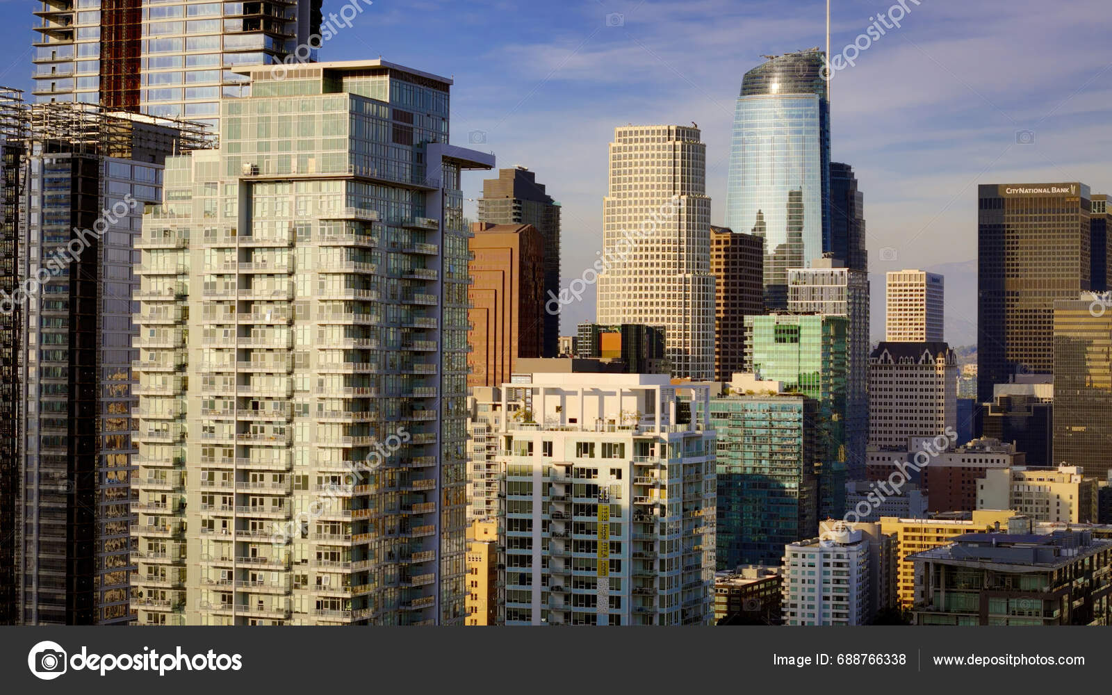 High Rise Buildings Downtown Los Angeles Los Angeles Drone Footage ...