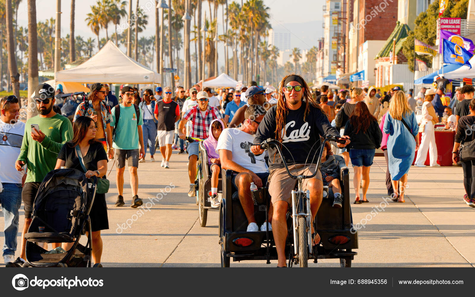 Oceanfront Walk Venice Beach Popular Place Sunny Day Los Angeles ...