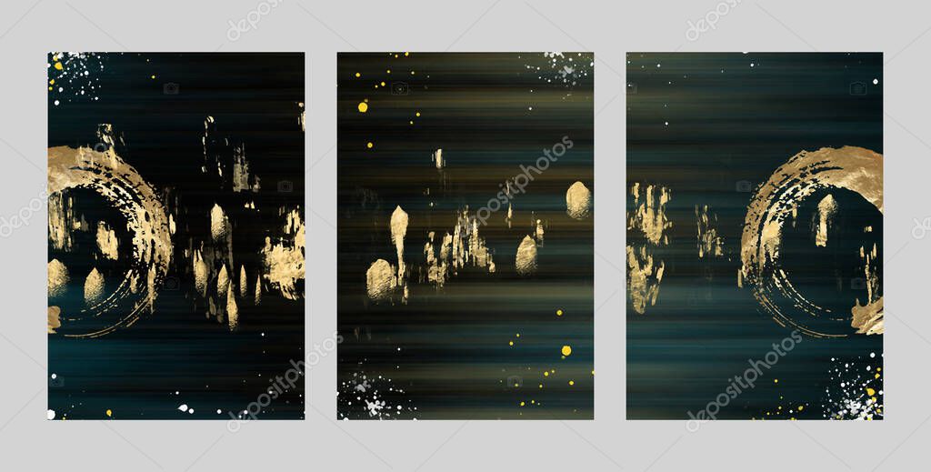 Geometría abstracta, pintura al óleo, combinación gráfica de piezas de ...