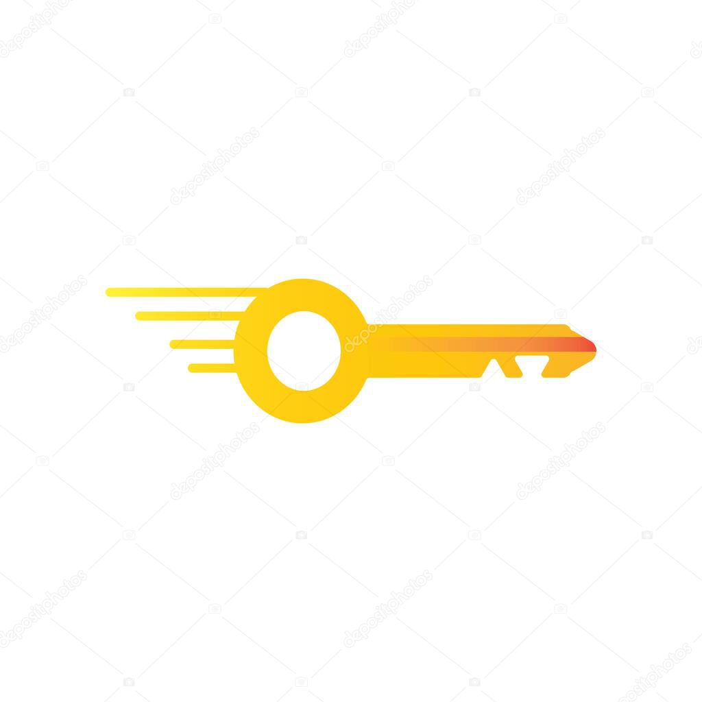 icono de ilustración clave logo vector diseño 2024