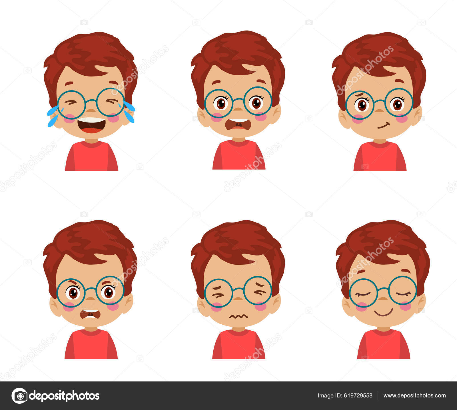 Niedliches Kind Gesichtsausdruck Emoji Emoticon Set Stock-Vektorgrafik ... Niedliches Kind Gesichtsausdruck Emoji Emoticon Set Stock-Vektorgrafik ...