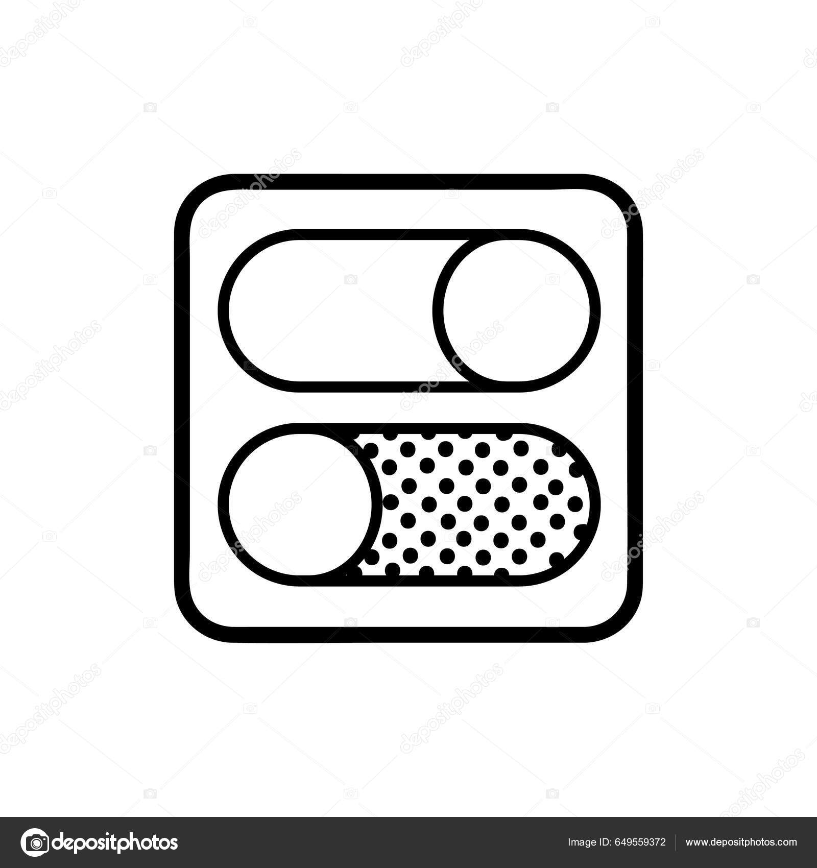 Toggle Switch Icon Outline Style Isolated White Background Stock Vector ...