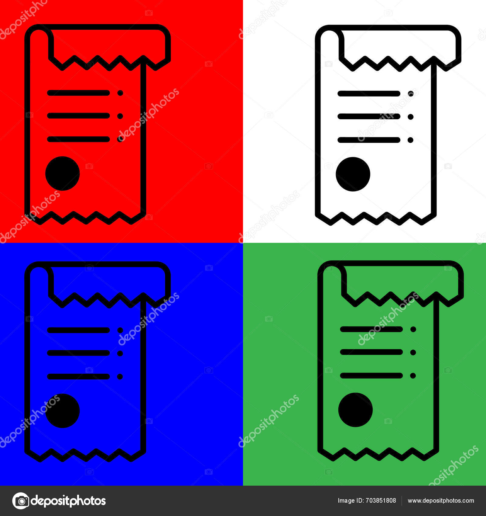 Bill Vector Icon Lineal Style Accounting Icons Collection Isolated ...