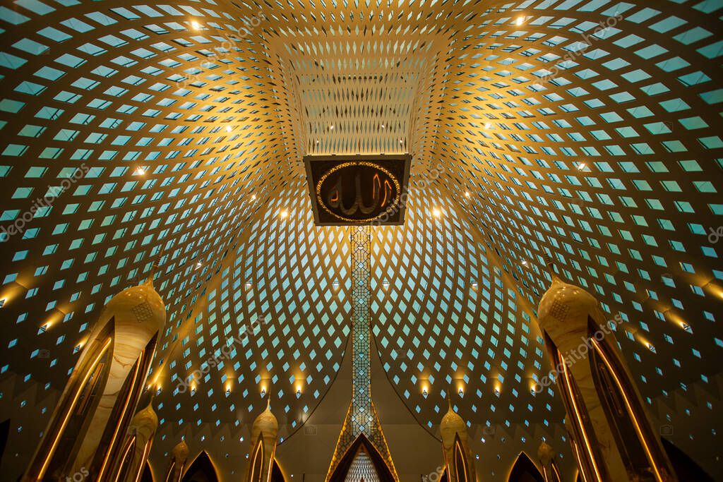 Interior design of Al Jabbar great mosque of West Java, a brand new ...