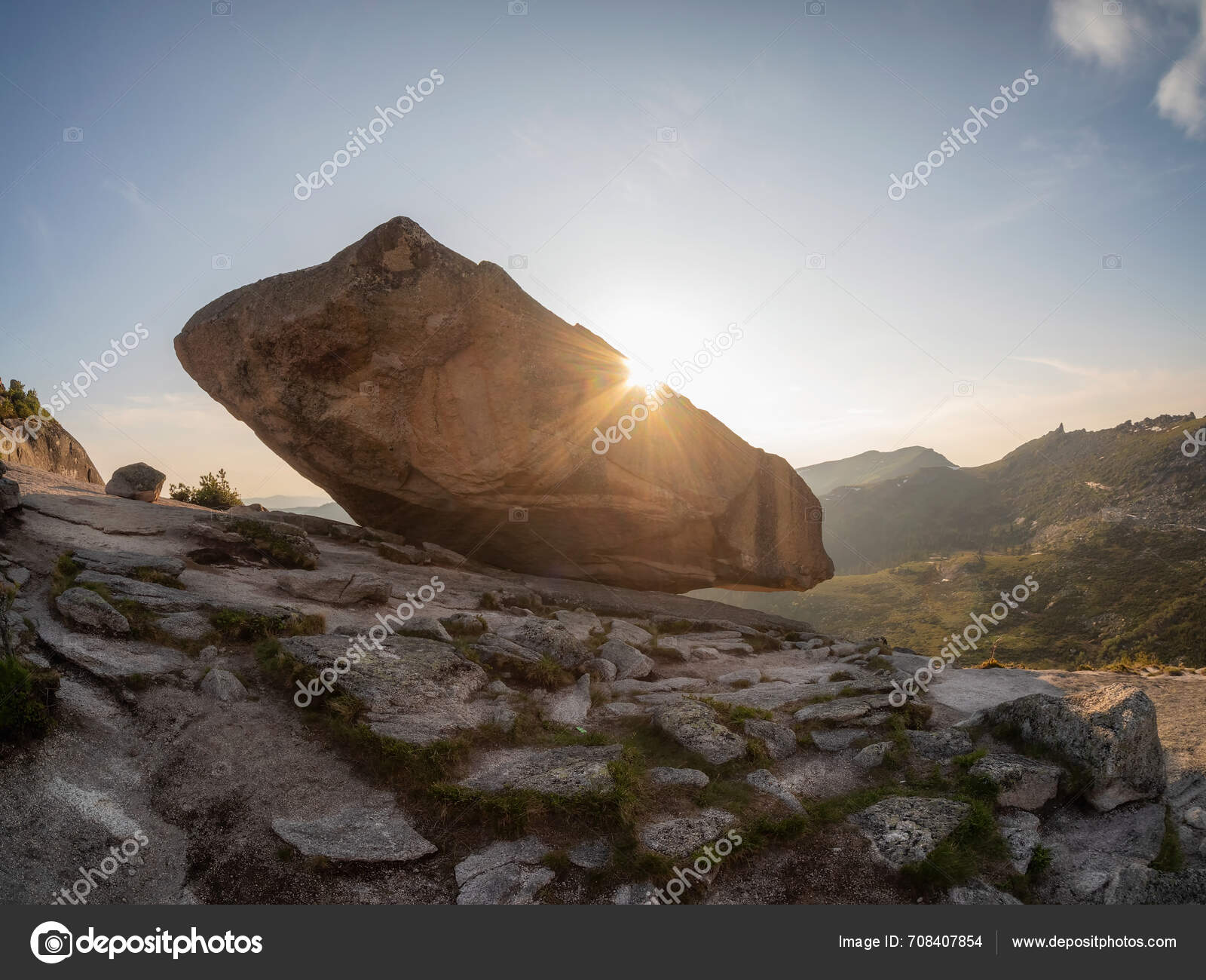 Giant Balancing Rock Cliff Natural Geological Phenomenon Found Western ...
