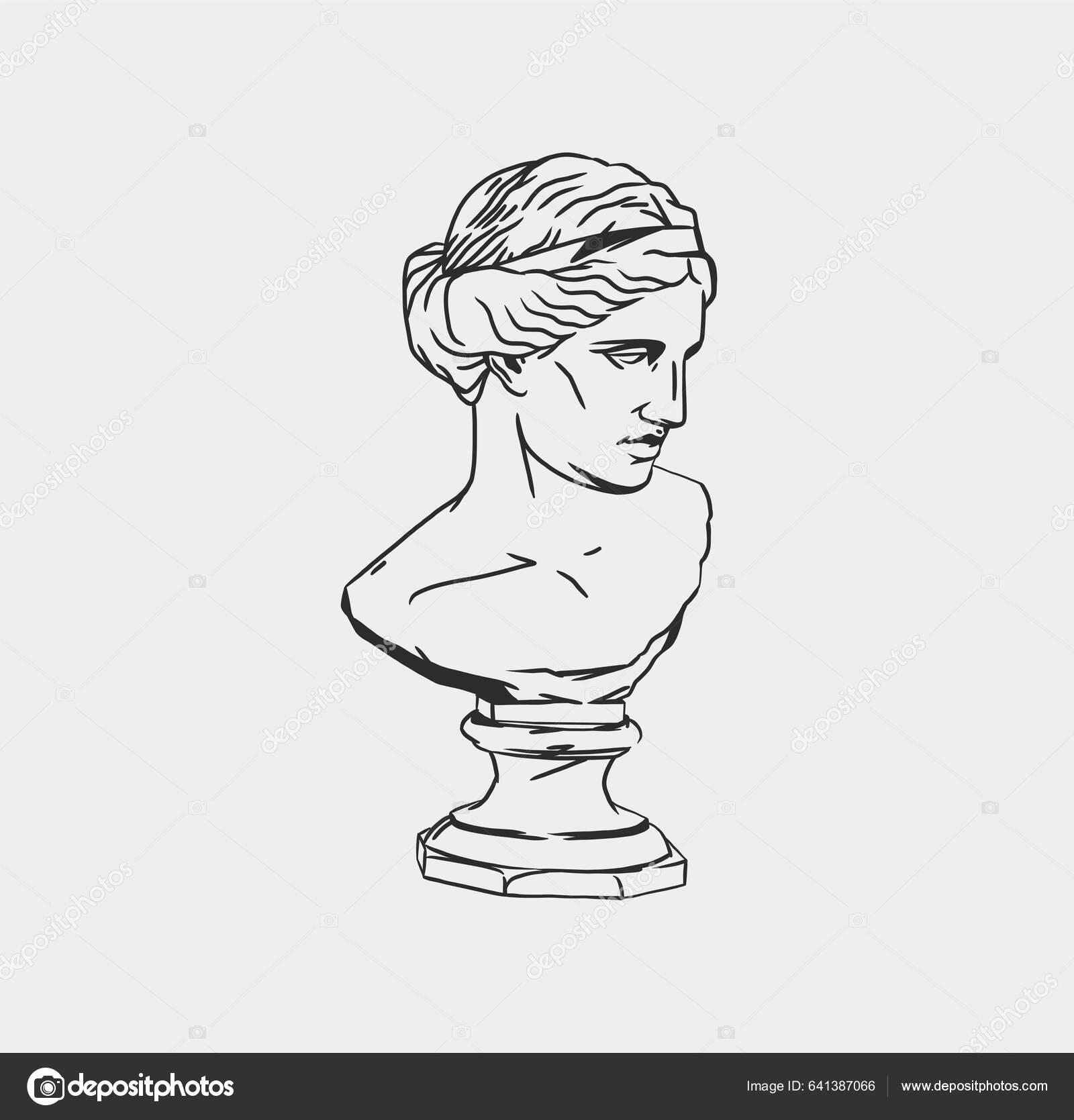 Hand Drawn Vector Abstract Outline Graphic Line Art Greek Ancient Stock ... Hand Drawn Vector Abstract Outline Graphic Line Art Greek Ancient Stock ...