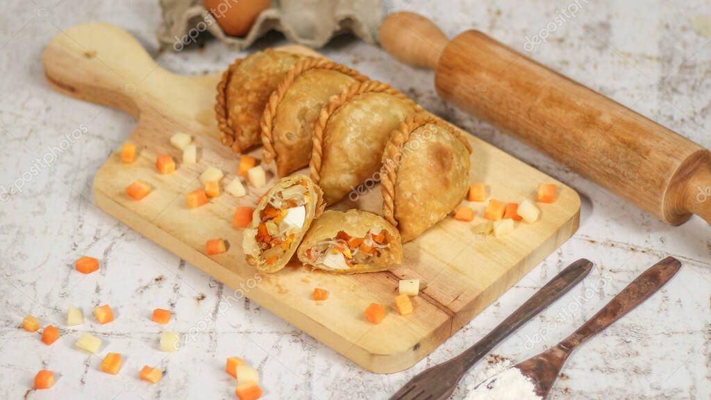 a close up of pastel cake which is a traditional indonesian food ...