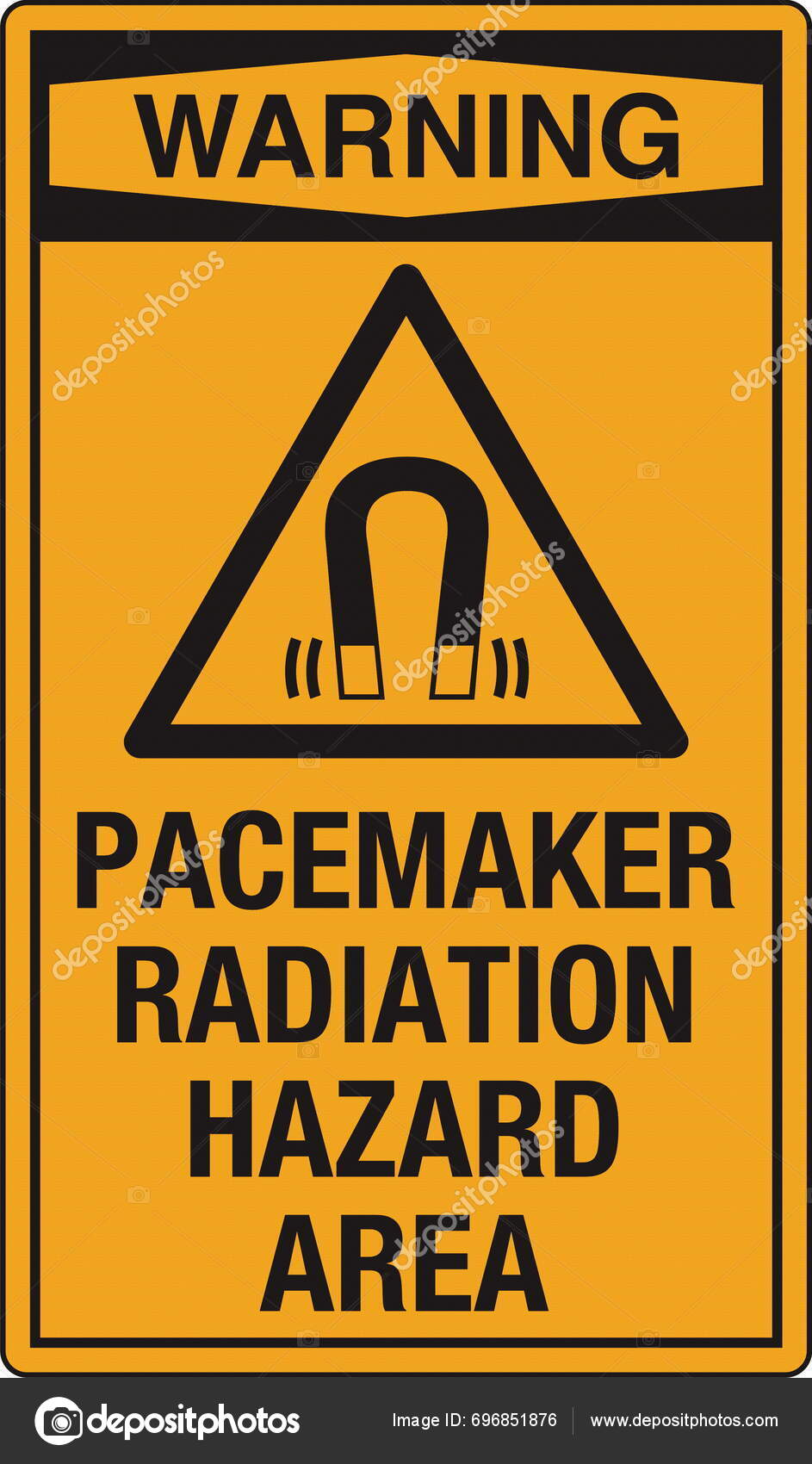 Osha Safety Sign Marking Label Pictogram Standards Warning Pacemaker ...