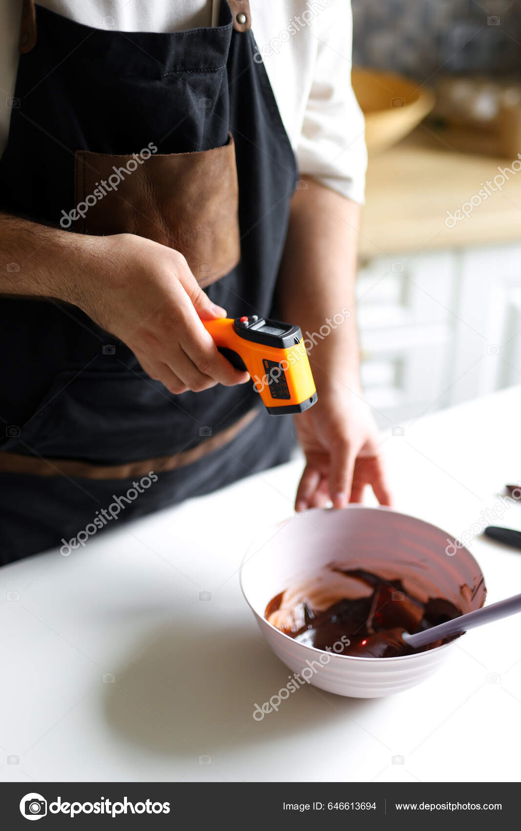 Confectioner Prepares Cake Ingredients Cake Preparation Step Step ...