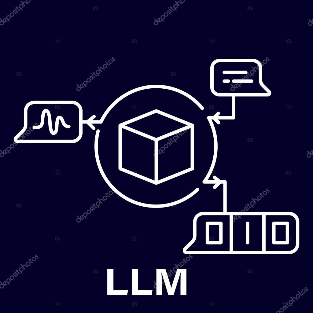 Vector Icon for Large Language Model: Advanced Text Generation AI ...
