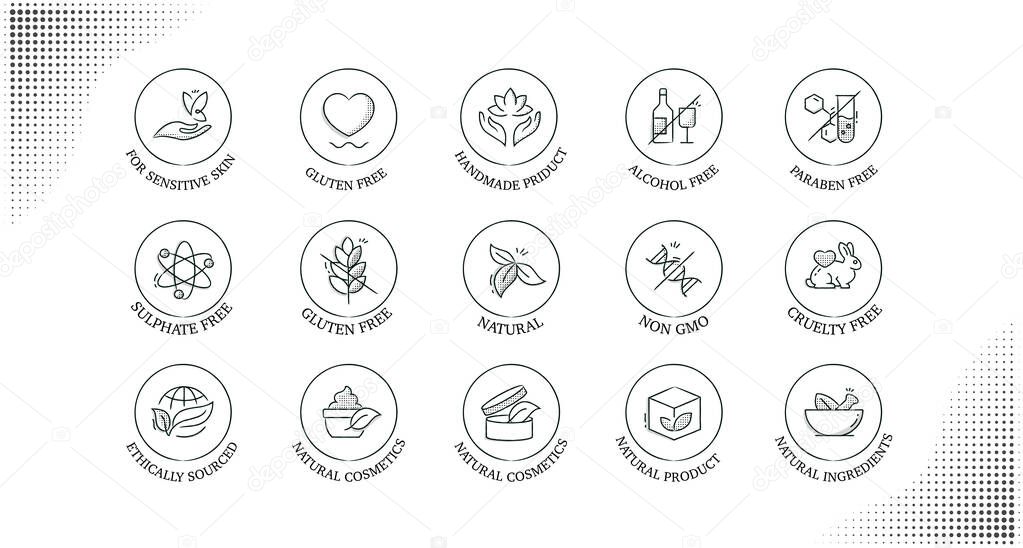 Explore un conjunto de iconos que representan productos éticos y ...