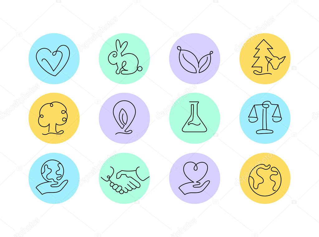 Explore los iconos éticos y de origen local con el símbolo del apretón ...