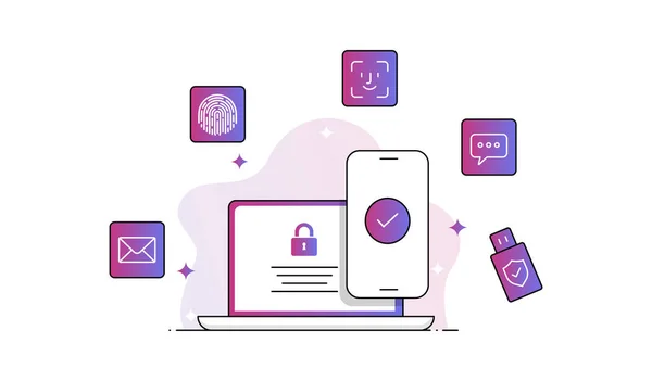 Enhance Authentication Security Mfa Icon Implementing Multiple Verification Factors Ensure Stock ...