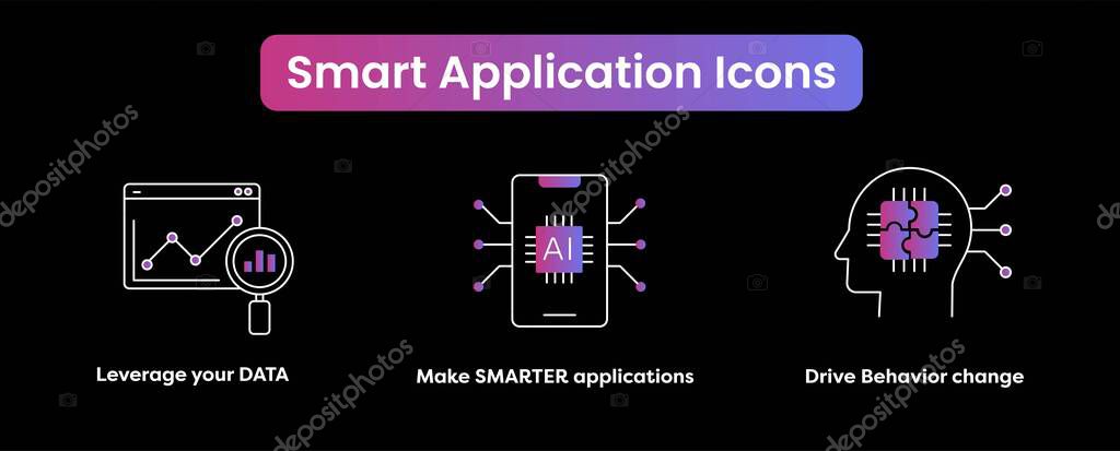 Iconos de cambio de comportamiento. Influyendo en las acciones y ...