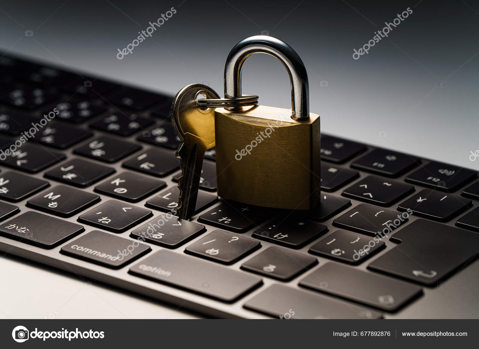 Computer Keyboard Padlock Dark Background — Stock Photo © wako_megumi ...