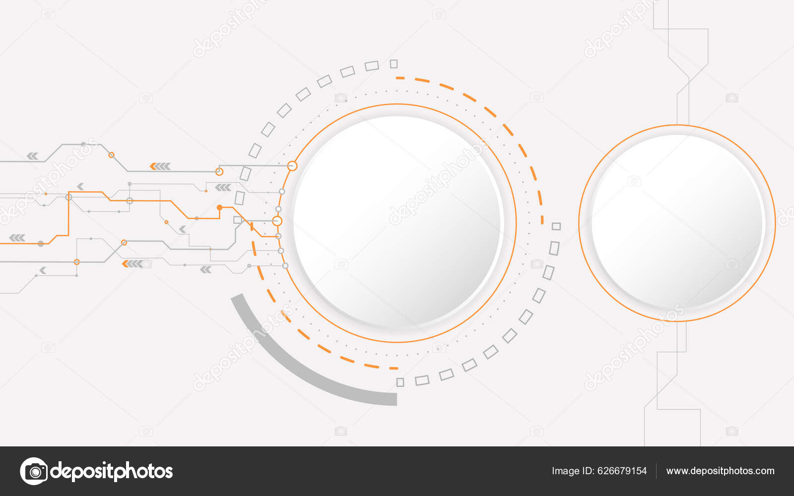 White Grey Circle Technology Background Abstract Technology Line ...