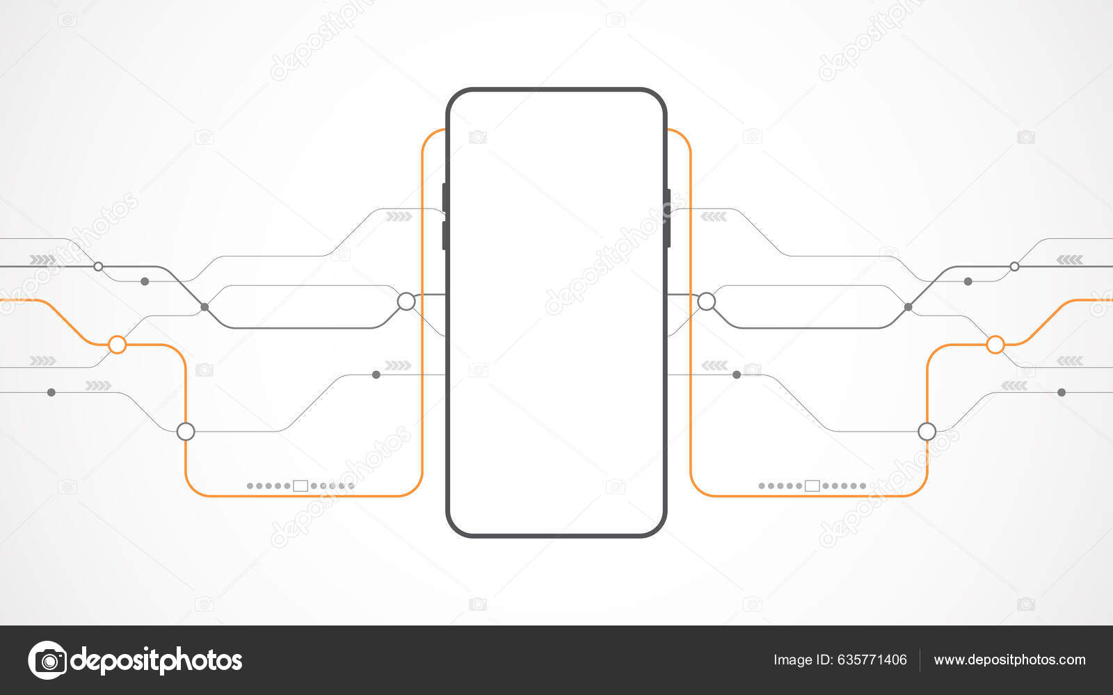 Mobile Phone Technology Background Abstract Technology Line Digital ...